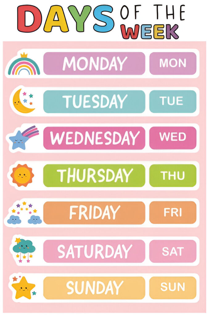 7 Weekdays Name in Hindi and English for Learners